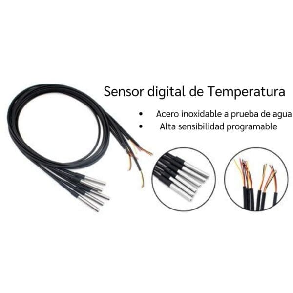 Sensor De Temperatura Ds18b20 Para Líquidos Arduino Prodelab