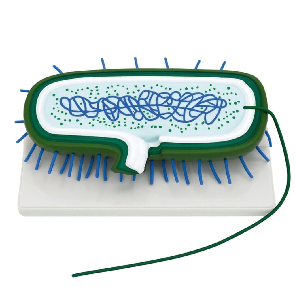 Modelo de Escherichia coli | Bacteria Didáctica 3D para Educación